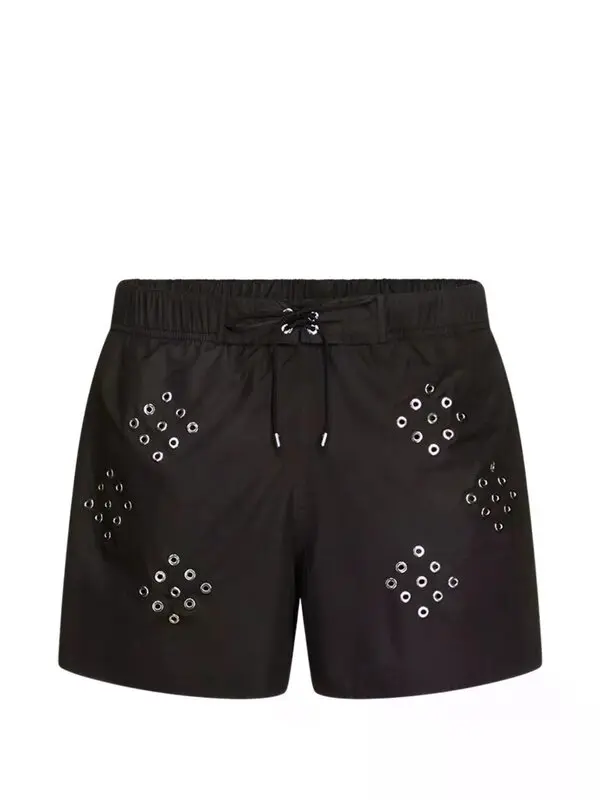 LUDOVIC DE SAINT SERNIN Eyelets Swim Shorts - Black