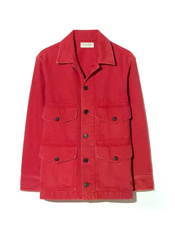 NILI LOTAN Leroy Buttoned Pocket Jacket - Red