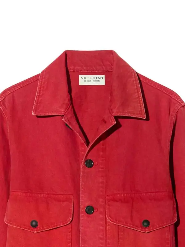 NILI LOTAN Leroy Buttoned Pocket Jacket - Red