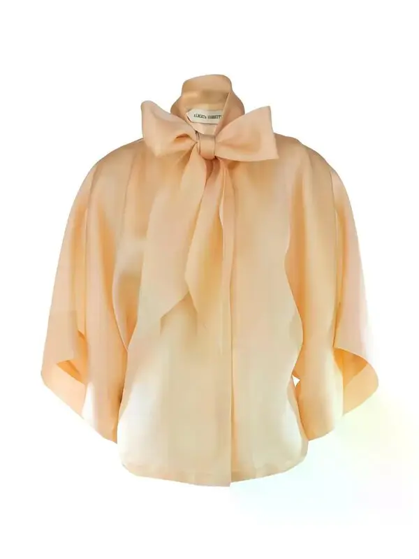 Alberta Ferretti Bow Blouse - Neutrals