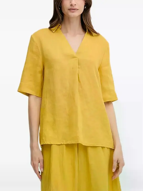 BENETTON V-neck Top - Yellow