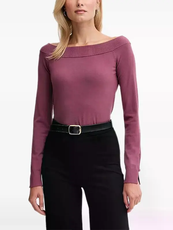 BENETTON Boat-neck Sweater - Purple