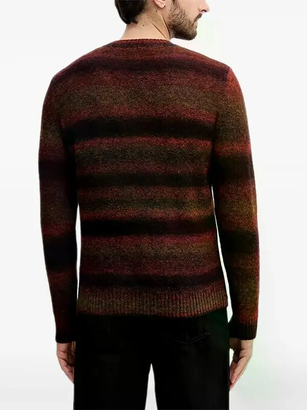 BENETTON Striped Crew Neck Long Sleeve Sweatshirt