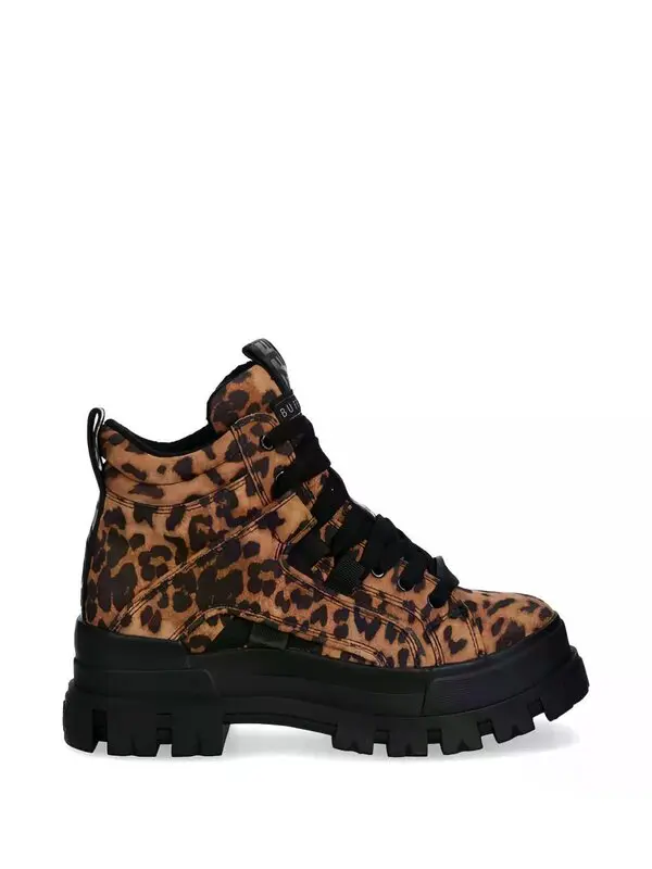 BUFFALO Aspha Nc Mid Leopard-print Boots - Brown
