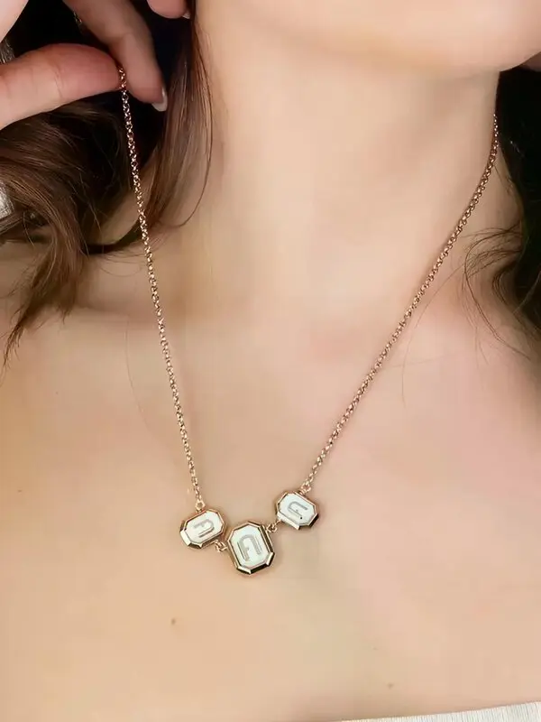 Furla Octagon Pendant Necklace