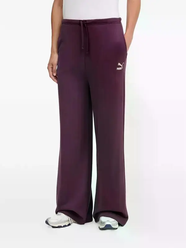 PUMA Drawstring Wide-leg Trousers - Purple