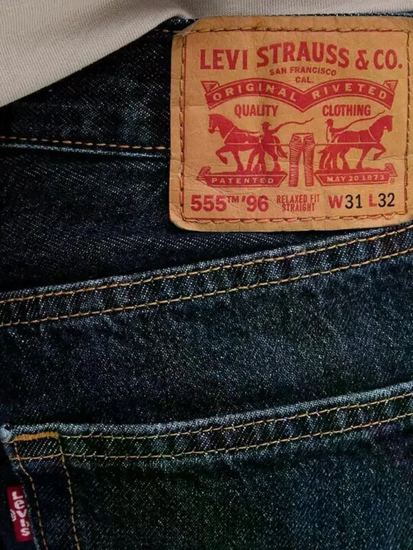 LEVI'S 555 Relaxed Straight Denim Jeans - Blue