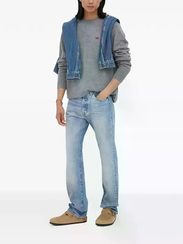 LEVI'S Logo-patch Crew-neck Sweater - Grey