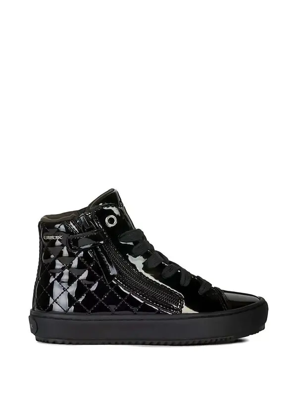 Geox Kalispera Quilted Zip Sneakers - Black