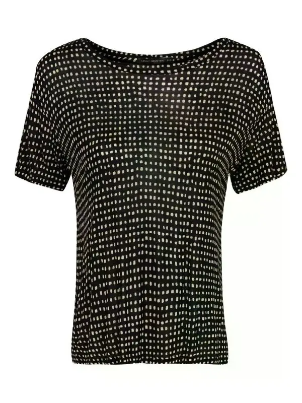 LENNY NIEMEYER Geometric-print Crew-neck Top - Black