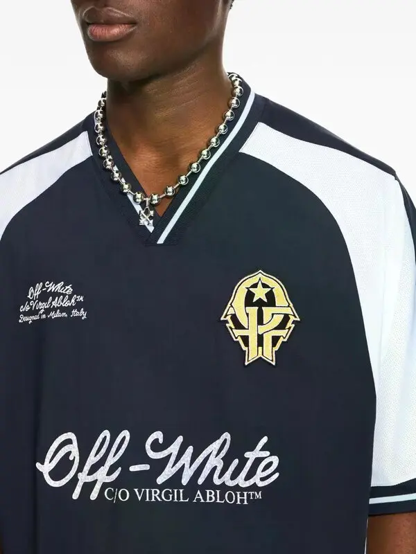 Off-White Paneled Mesh T-shirt - Blue