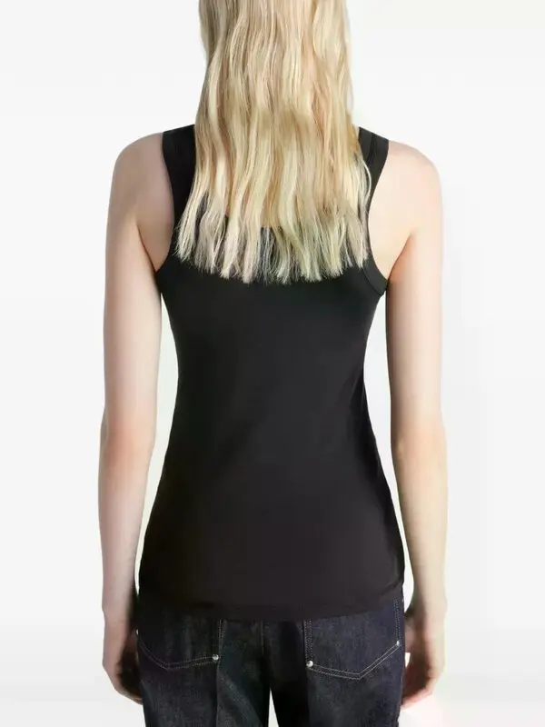 LEMAIRE Rib Tank Top In Jersey - Black