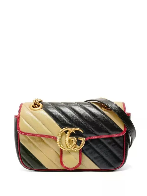 Gucci 2010–2020 Marmont Chain Shoulder Bag - Black