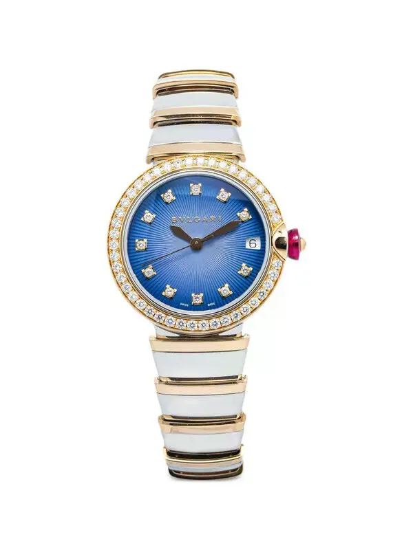 BVLGARI Lucea Diamonds 33mm Watch - Blue