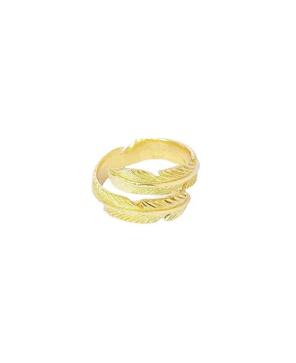 OTTOMAN HANDS Feather Fashion Ring - Gold