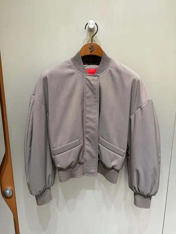 FERRARI Bomber Jacket In Cool Q-cycle® Wool - Gray
