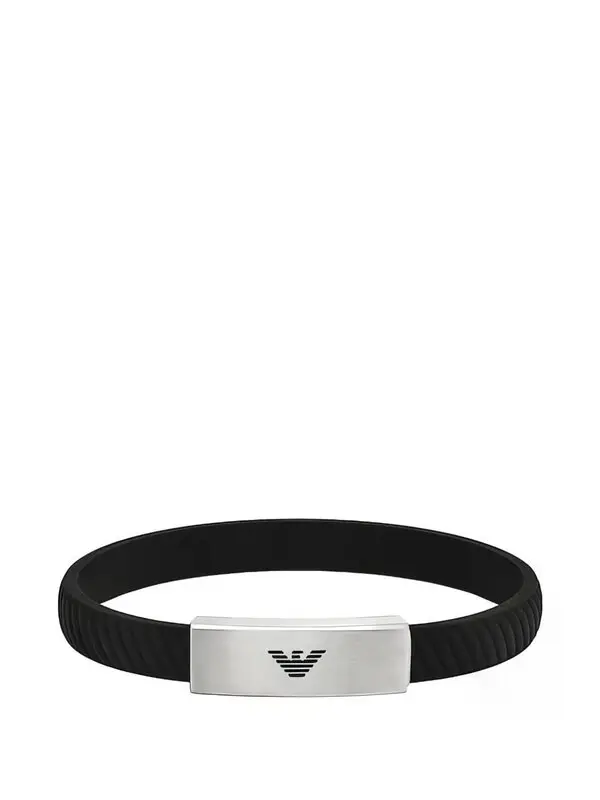 Emporio Armani Logo-plaque Bracelet - Black