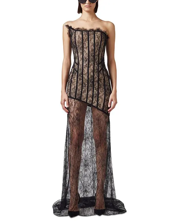 Giuseppe Di Morabito Lace Bustier Long Dress