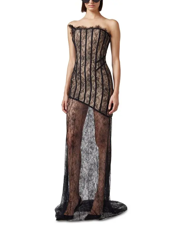 Giuseppe Di Morabito Lace Bustier Long Dress