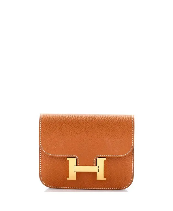 Hermès Constance Slim Wallet Epsom - Brown