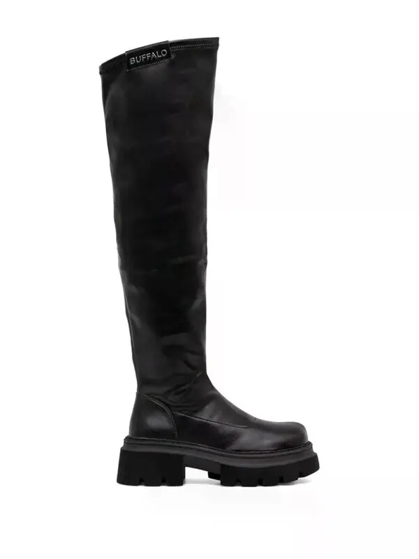 BUFFALO Mave Platform Over-the-knee Boots - Black