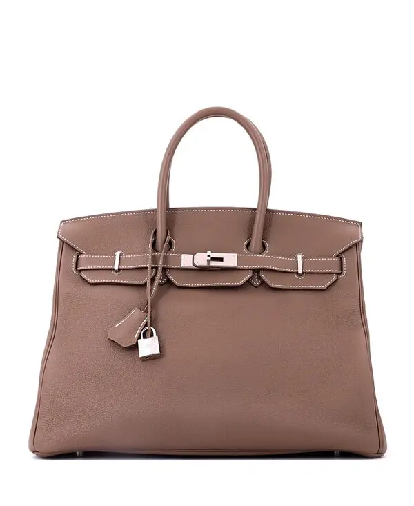 Hermès Birkin 35 Handbag Grey Togo With Palladium Hardware - Etoupe