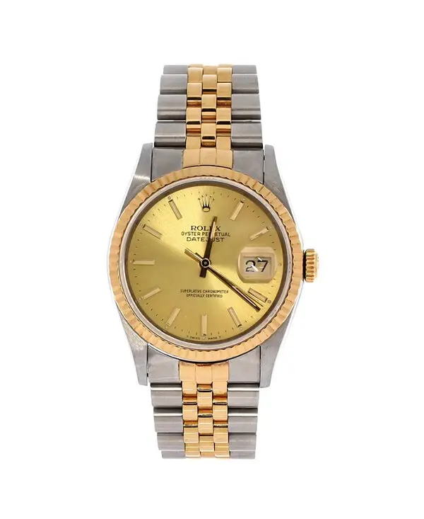 ROLEX Oyster Perpetual Datejust Automatic Watch In Stainless Steel And Gold 36mm - Dial Color: Gold
