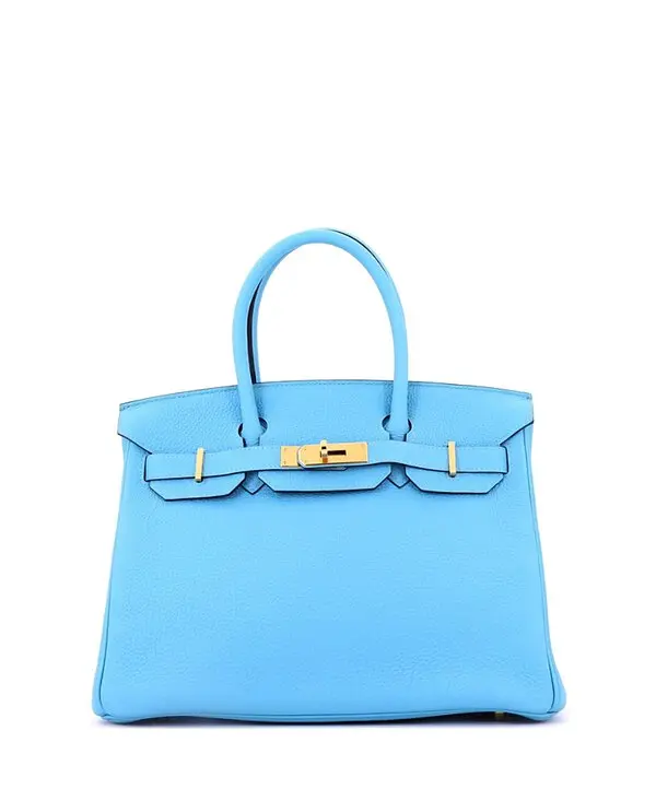 Hermès Birkin 30 Handbag Blue Togo With Gold Hardware - Bleu Du Nord