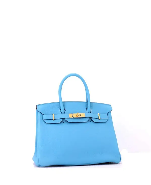 Hermès Birkin 30 Handbag With Gold Hardware - Bleu Du Nord