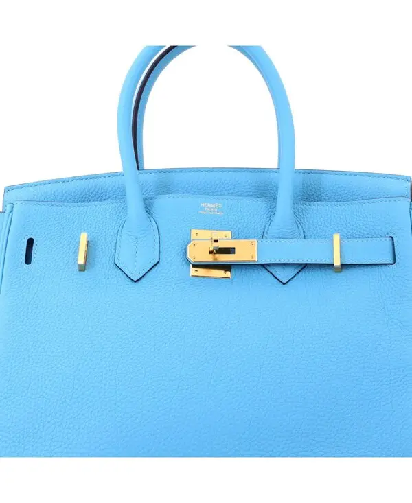Hermès Birkin 30 Handbag With Gold Hardware - Bleu Du Nord