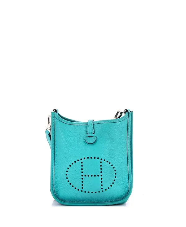 Hermès Tpm Evelyne Bag Gen Iii Clemence - Blue