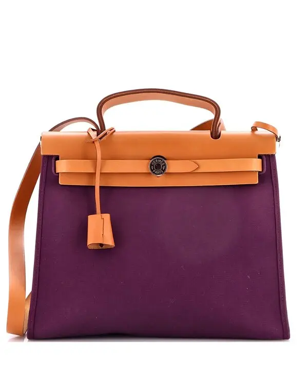 Hermès 31 Herbag Zip - Purple / Brown