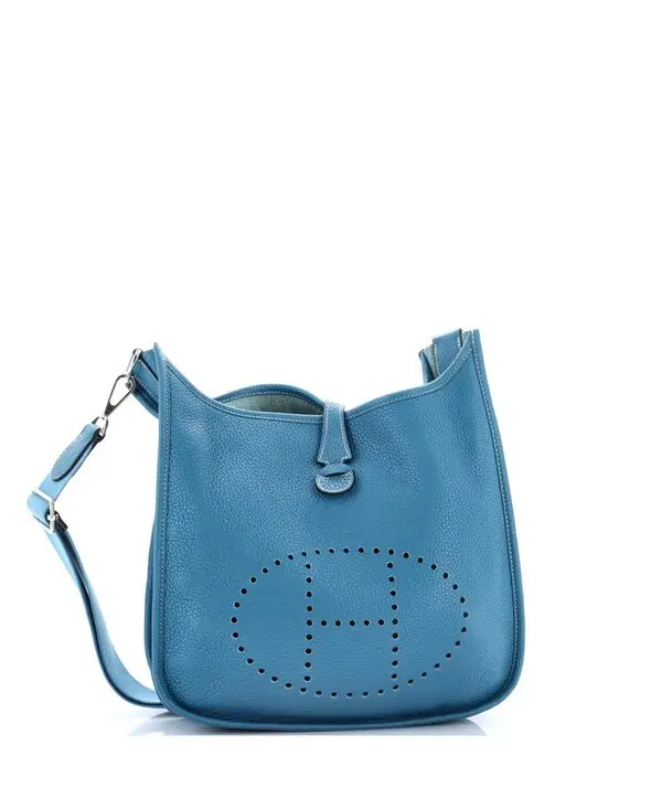Hermès Pm Evelyne Bag Gen Iii Clemence - Blue