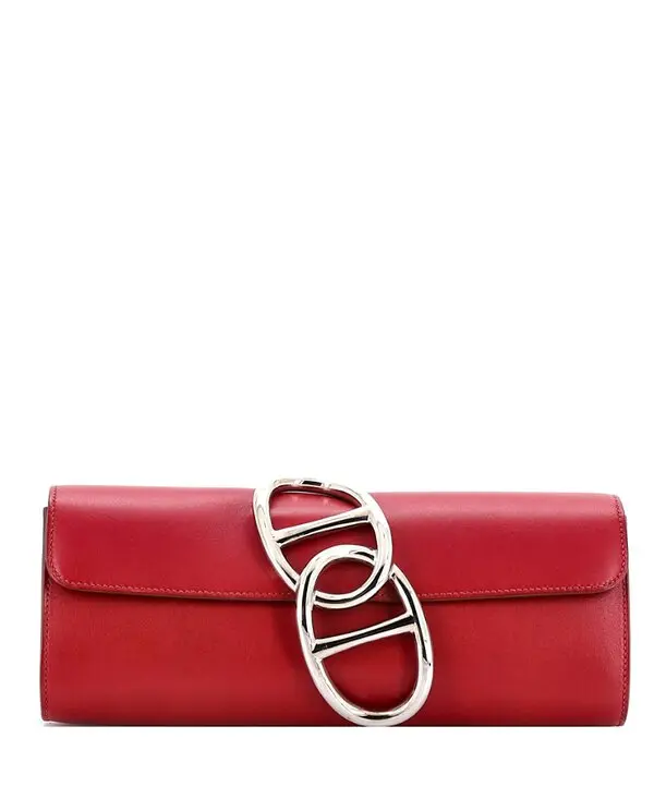 Hermès Egee Clutch Tadelakt - Red