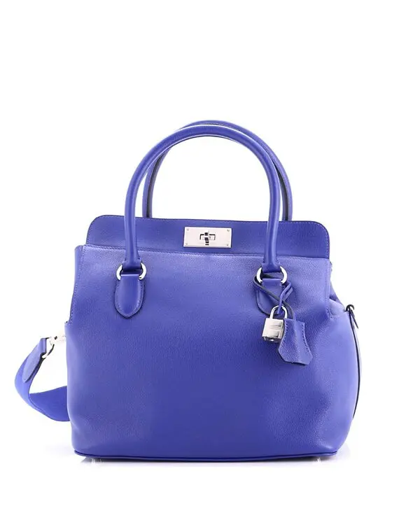 Hermès 26 Toolbox Bag Evercolor - Blue