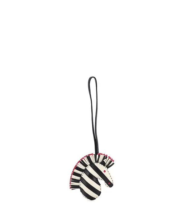 Hermès Geegee Savannah Bag Charm - Black/ Black/ Natural/ Pink