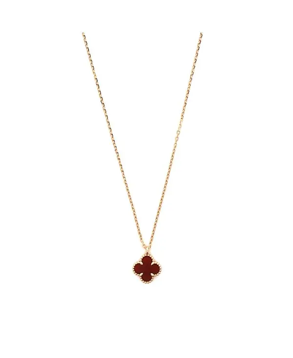VAN CLEEF & ARPELS Sweet Alhambra Pendant Necklace - Pink