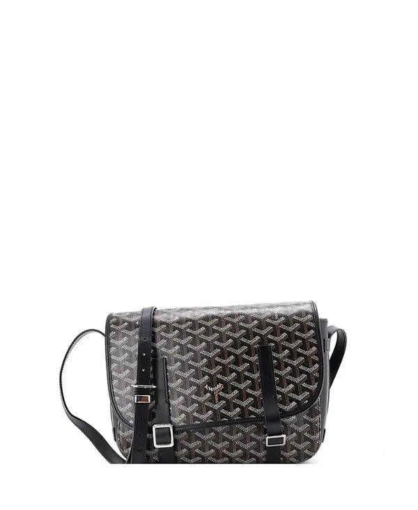 Goyard Mm Belvedere Messenger Bag Coated Canvas - Black