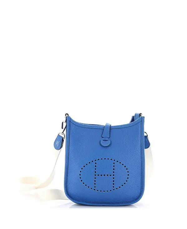 Hermès Tpm Evelyne Bag Gen Iii Clemence - Blue