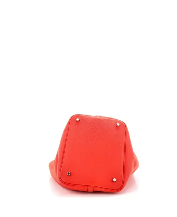 Hermès Mm Eclat Picotin Lock Bag Clemence - Orange