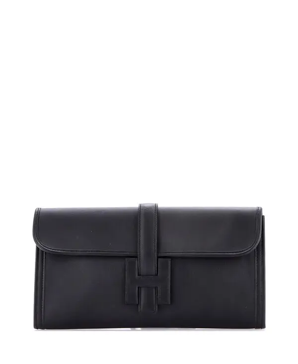 Hermès 29 Jige Elan Clutch - Black