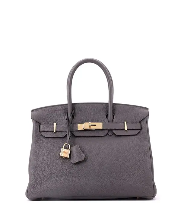 Hermès Birkin 30 Handbag Grey Togo With Rose Gold Hardware - Etain