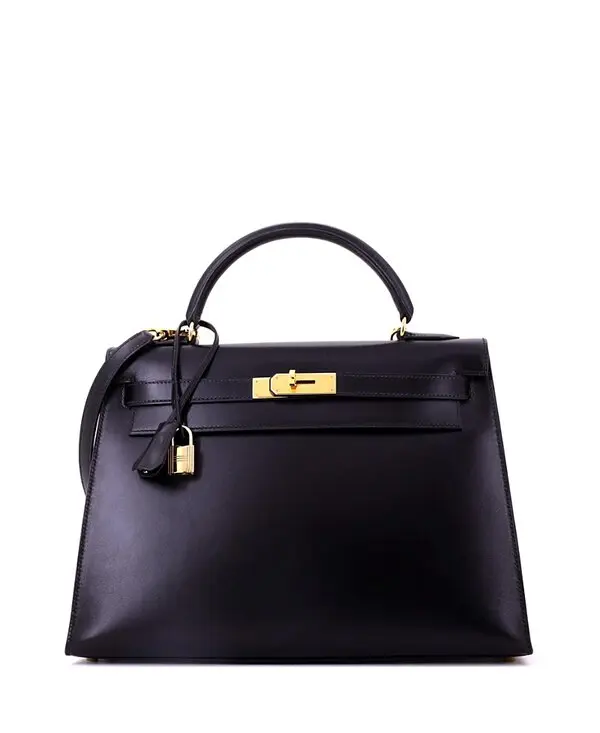 Hermès Kelly 32 Handbag With Gold Hardware - Noir