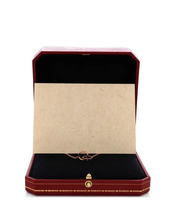 CARTIER Love Interlocking Necklace 18k Rose Gold, 18.5