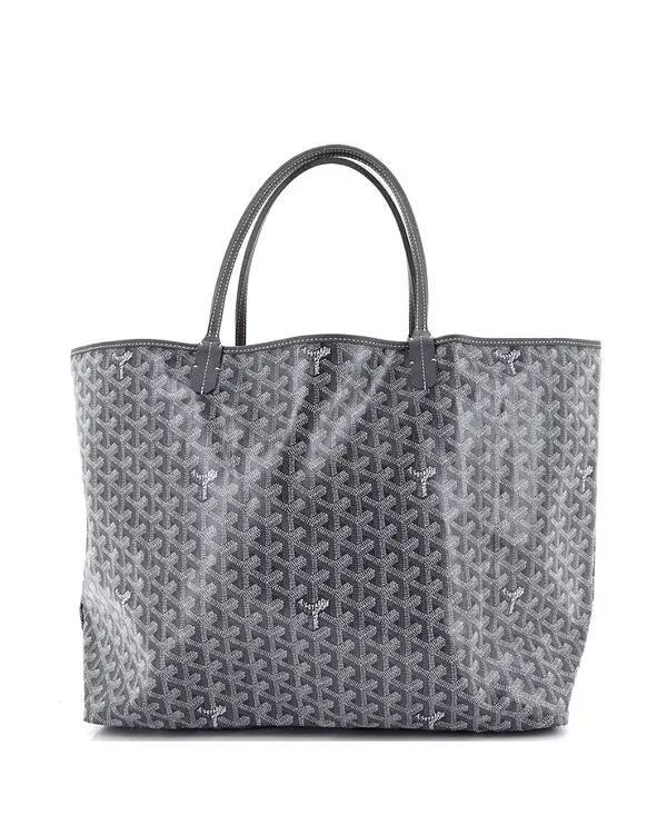 Goyard Gm Saint Louis Reversible Tote Coated Canvas And Printed Canvas - Gray