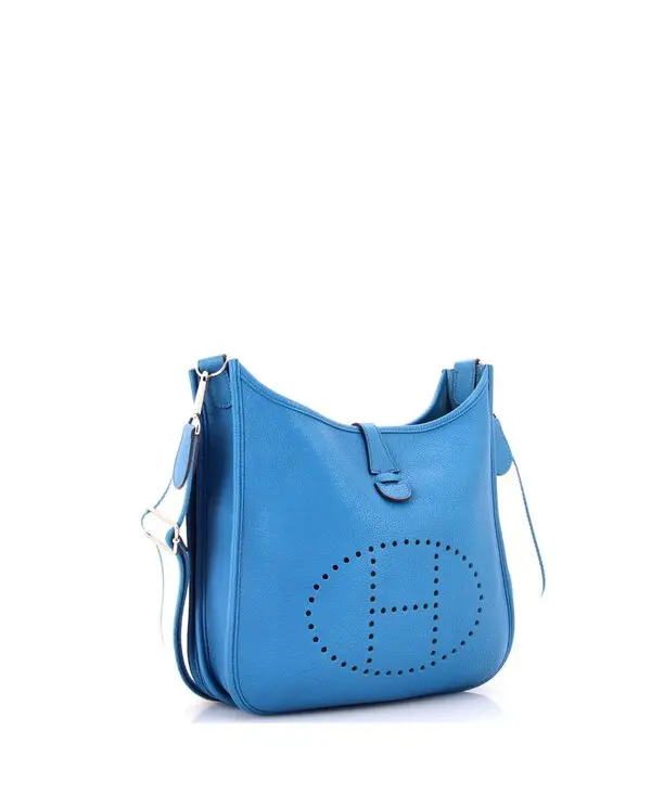 Hermès Pm Evelyne Gen Iii Clemence Bag - Blue