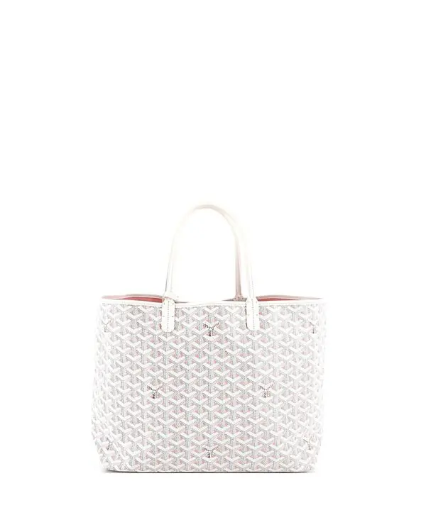 Goyard Saint Louis Pm Tote Claire Voie Coated Canvas - White
