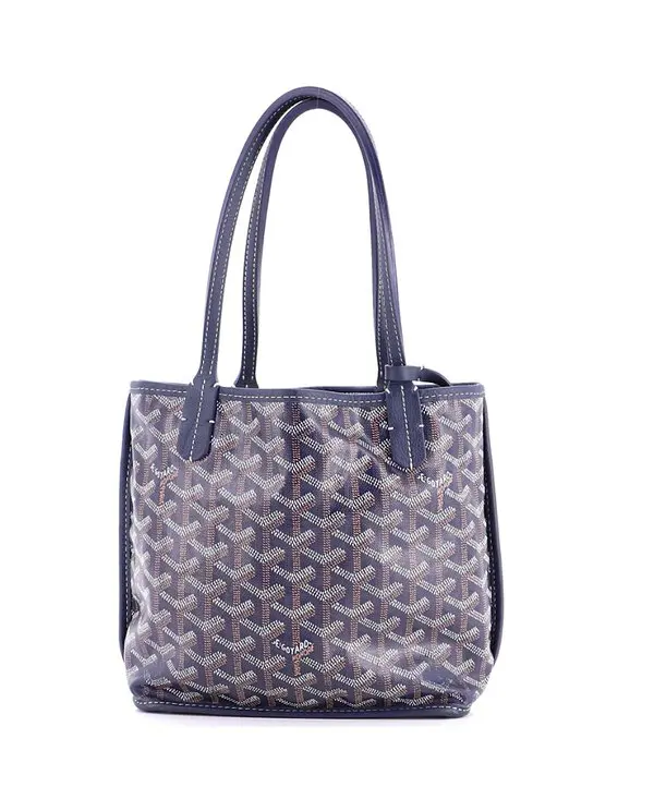 Goyard Mini Anjou Reversible Tote Coated Canvas - Blue