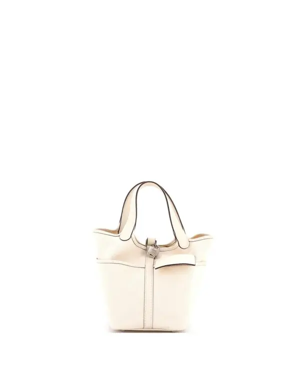 Hermès Pm Cargo Picotin Lock Bag Canvas And Swift