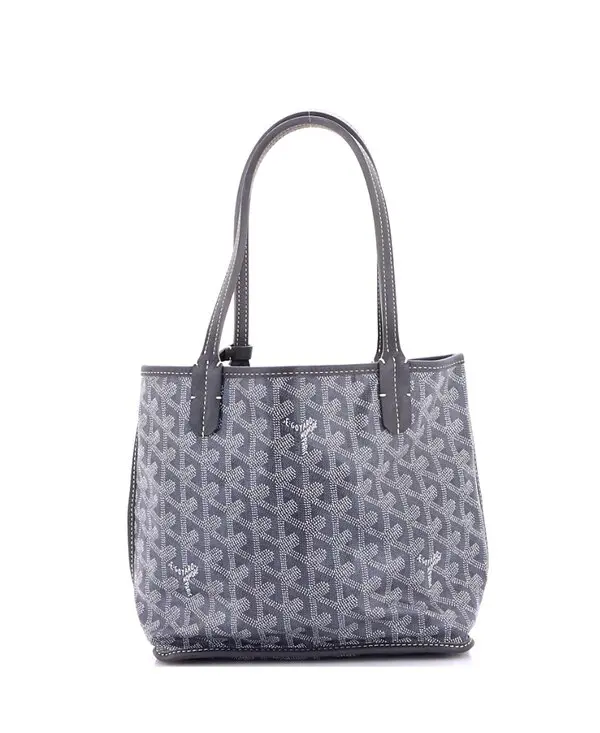Goyard Mini Anjou Reversible Tote Coated Canvas - Gray